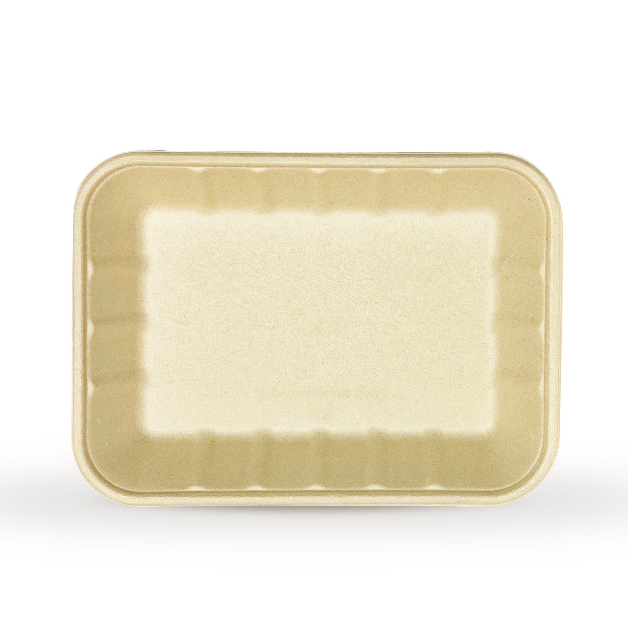 Rectangle Bagasse Tray 18cm x 24cm - Disposable Green