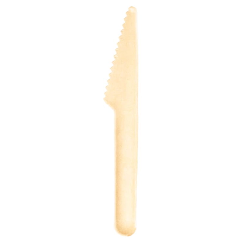 Sample- Kraft Paper Knives 16cm L - Disposable Green